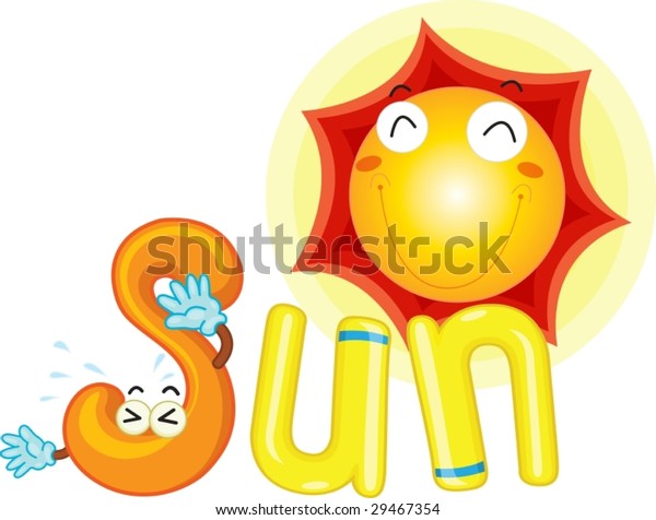 illustration of the word sun