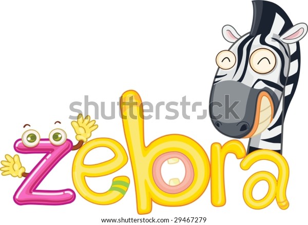 Illustration Word Zebra Stock Vector (Royalty Free) 29467279 | Shutterstock