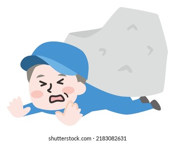 Illustration Worker Being Crushed Stock Vector (Royalty Free ...