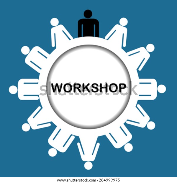 Illustration Workshop Icon Isolated Over White Stock Vector (Royalty ...