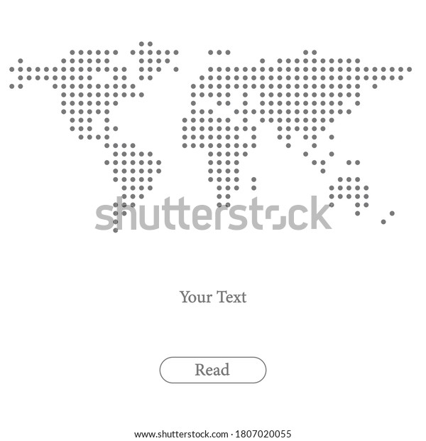Illustration World Map Dots On White: เวกเตอร์สต็อก (ปลอดค่าลิขสิทธิ์ ...