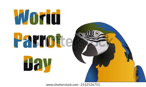 Illustration World Parrot Day Vector: เวกเตอร์สต็อก (ปลอดค่าลิขสิทธิ์ ...