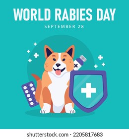 Illustration World Rabies Day Vector Illustration Stock Vector (Royalty ...