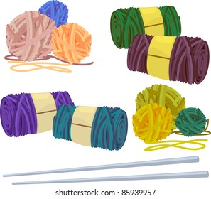 Illustration Yarn Stock Vector (Royalty Free) 85939957 | Shutterstock
