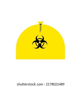 Illustration Yellow Biohazard Garbage Stock Vector (Royalty Free ...