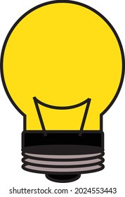 Illustration Yellow Light Bulb Stock Vector (Royalty Free) 2024553443 ...