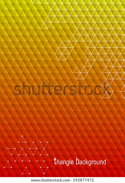 Illustration Yellow Orange Triangle Mosaic Background Stock Vector ...