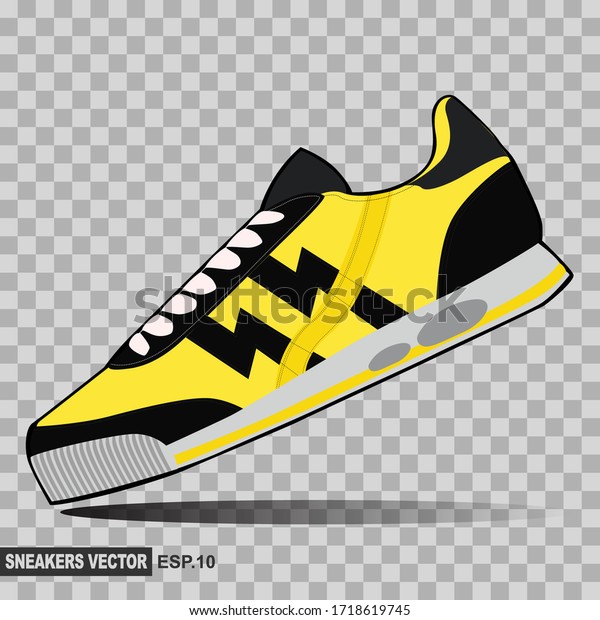 Illustration Yellow Sneakers Shoe Vector That Stock Vector (Royalty ...