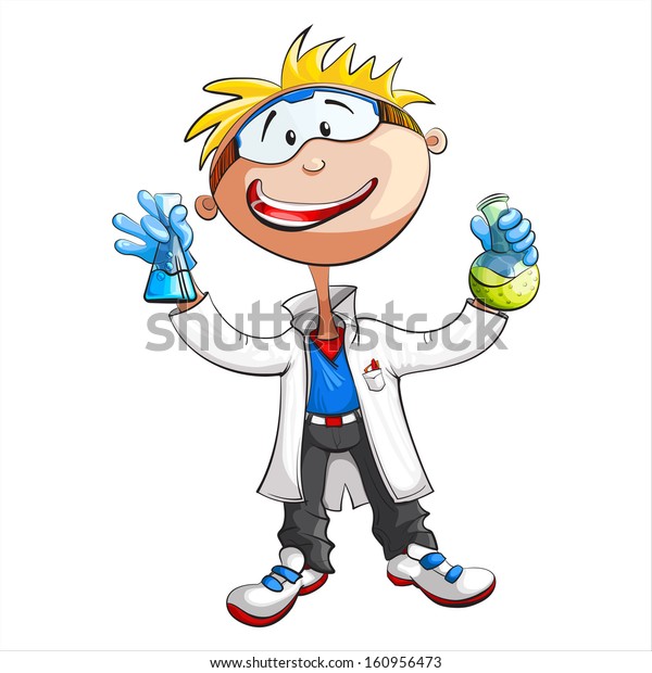 Illustration Young Scientist Stock Vector (Royalty Free) 160956473 ...