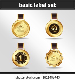 Illustrationlabeladvertisement Variant Set Labels Stock Vector (Royalty ...