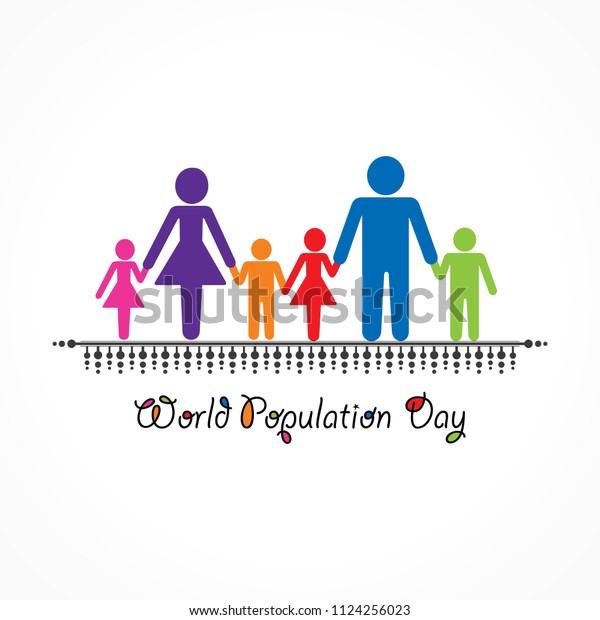 Illustrationposter Banner World Population Day Greeting Stock Vector ...
