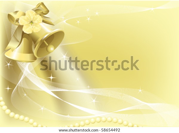 Illustrations Beautiful Wedding Bell Background Stock Vector (Royalty ...
