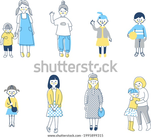 Illustrations Children Different Ages Stock Vector (Royalty Free ...