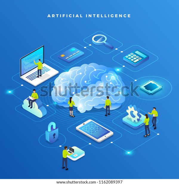 Illustrations Concept Artificial Intelligence Ai Technology Stock ...