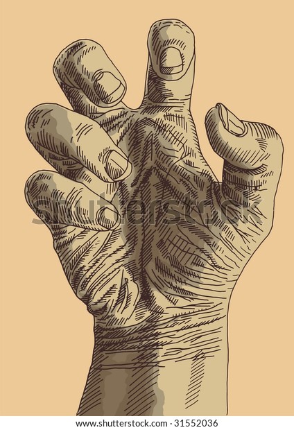 Illustrations Grasping Hand Rendered Loose Sketchy Stock Vector ...