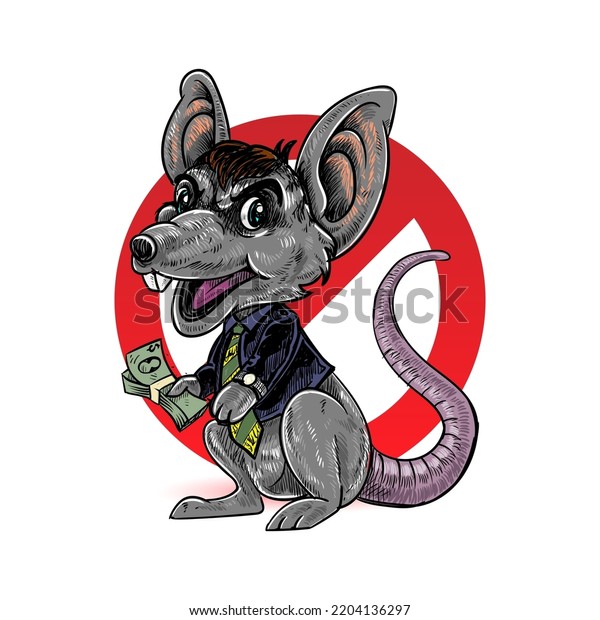 Illustrations Prohibited Having Rats Beware Dangers Stock Vector ...