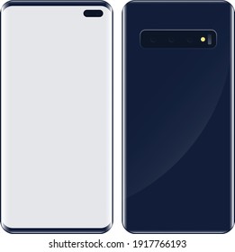 Illustrations Two Phone Front Back Stock Vector (Royalty Free ...