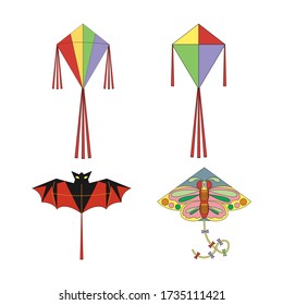 Illustrative Design Various Forms Kite Stock Vector (Royalty Free ...