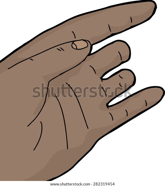 Illustratoin Left Hand Missing Fingers Over Stock Vector (Royalty Free ...