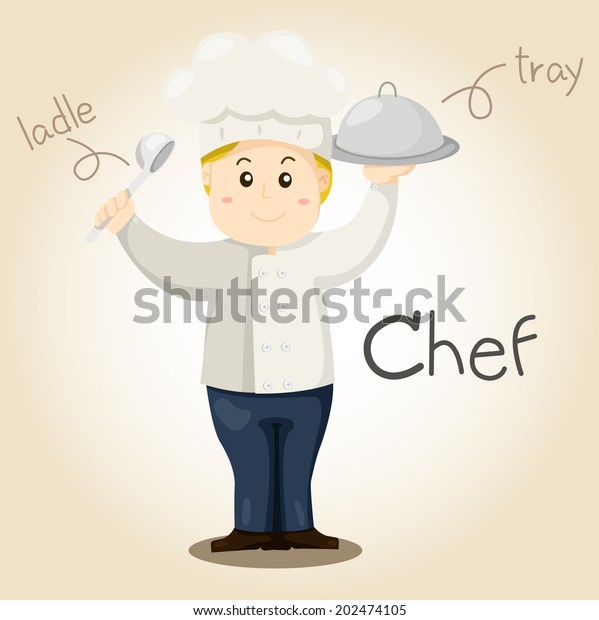 Illustrator Chef Alphabet Profession Letter C Stock Vector (Royalty ...