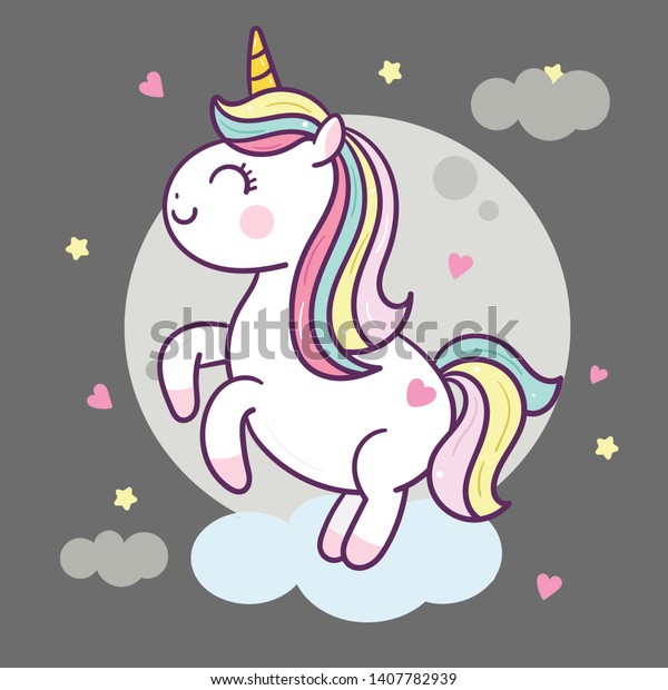 Illustrator Unicorn Vector Jump On Air 库存矢量图（免版税）1407782939 | Shutterstock