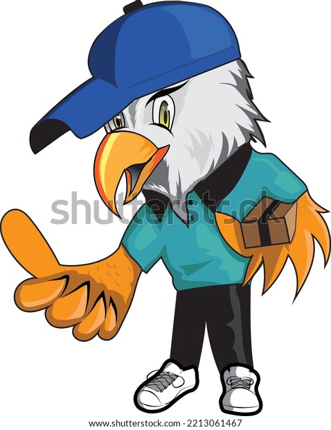 Illustrator Vector Graphic Eagle Cartoon Mascot Stock Vector (Royalty ...