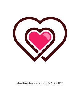 Illustrator Vector Love Heart Lines Icon Stock Vector (Royalty Free ...