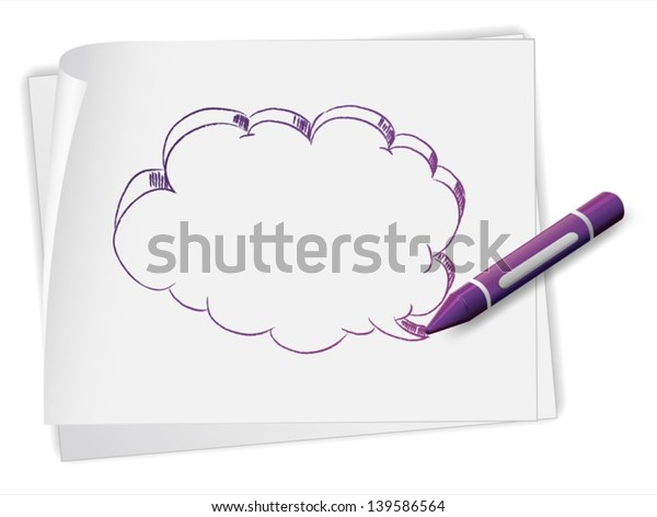 Illustrstion Paper Drawing Empty Callout On Stock Vector (Royalty Free ...