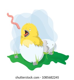 Cartoon Sparrows Sitting On Bough: เวกเตอร์สต็อก (ปลอดค่าลิขสิทธิ์ ...