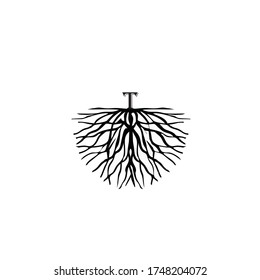 Ilustration Letter T On Root Logo Stock Vector (Royalty Free ...