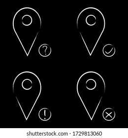Ilustration Vector Graphic Brush Location Icon Stock Vector (Royalty ...
