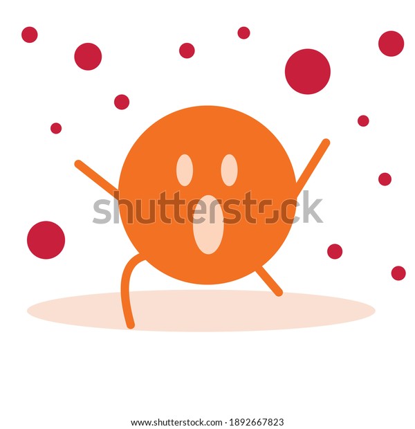 Ilustration Vector Grapich Orange Elips Character Stock Vector (Royalty ...