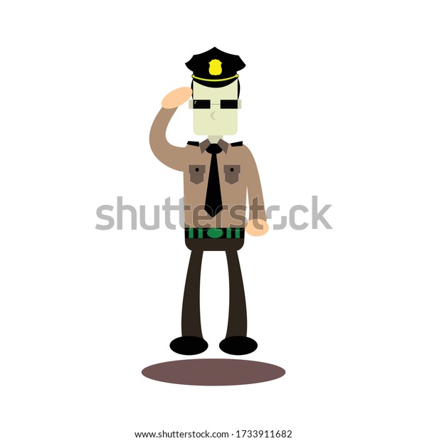 Ilustrator Vector Graphic Respectful Police Showing Stock Vector ...