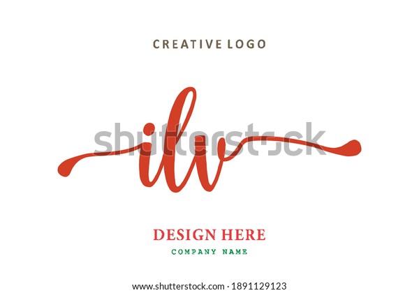 Ilv Lettering Logo Simple Easy Understand Stock Vector (Royalty Free ...