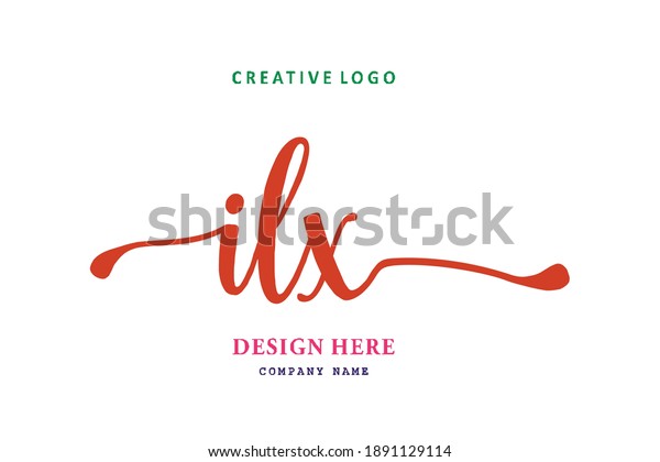 Ilx Lettering Logo Simple Easy Understand Stock Vector (Royalty Free ...