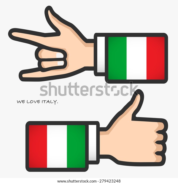 Ily Thumb Hand Sign Long Arm Stock Vector (Royalty Free) 279423248 ...
