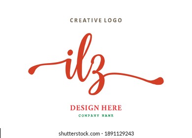 Ilz Lettering Logo Simple Easy Understand Stock Vector (Royalty Free ...