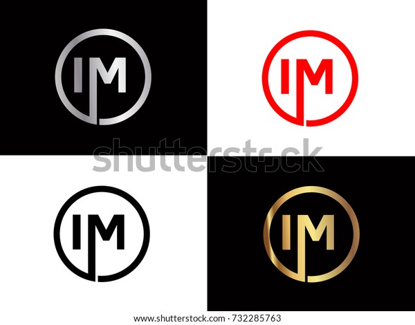 Im Logo Letter Design Vector Red เวกเตอร์สต็อก (ปลอดค่าลิขสิทธิ์) 732285763