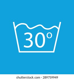 Image 30 Degrees Wash Sign Isolated Stock Vector (Royalty Free ...