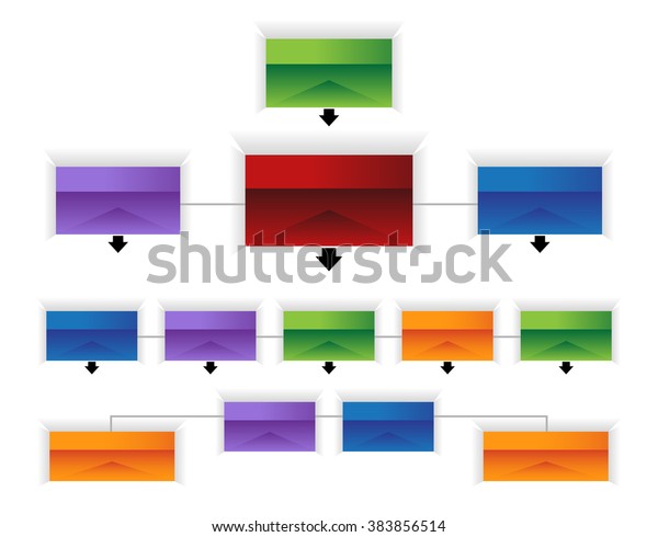 Image 3d Corporate Organizational Chart Infographic Stock Vector ...