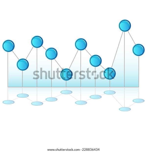 Image 3d Pinhead Line Chart Stock Vector (Royalty Free) 228836434 ...