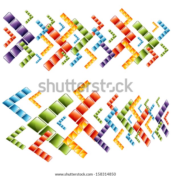 Image 3d Transparent Arrow Cubes Stock Vector (Royalty Free) 158314850