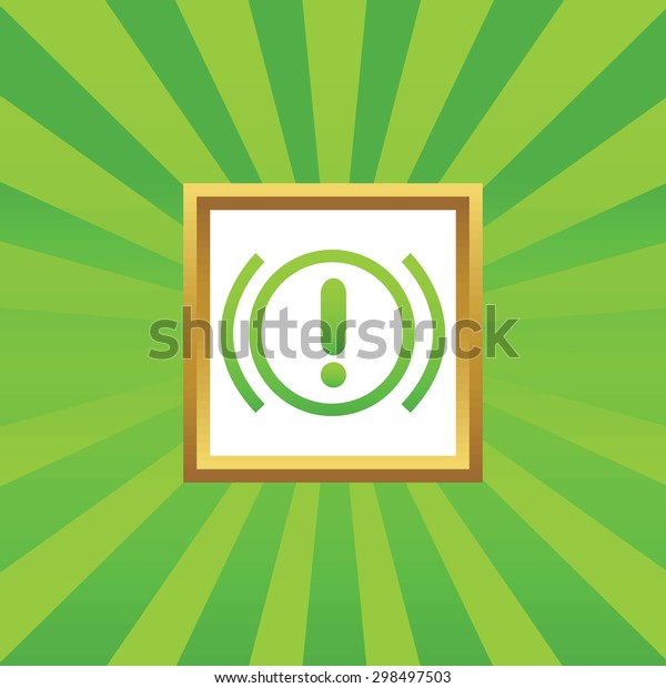 Image Alert Sign Golden Frame On Stock Vector (Royalty Free) 298497503 ...