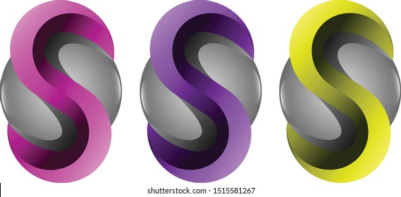 Vector Three Dimensional Logo Stock Vector (Royalty Free) 1271288716 ...
