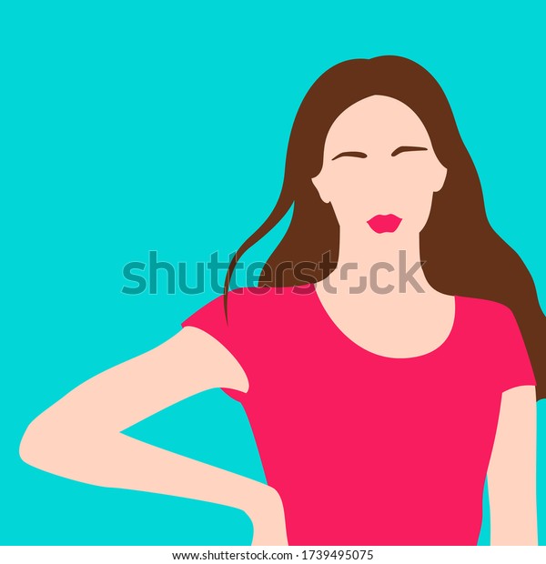 Image Beautiful Girl Without Face Fashionable Stock Vector (Royalty ...
