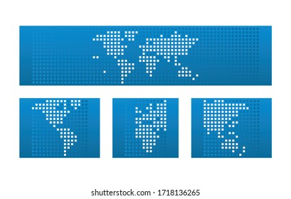 Image Big Pixel World Map Designing Stock Vector (Royalty Free ...