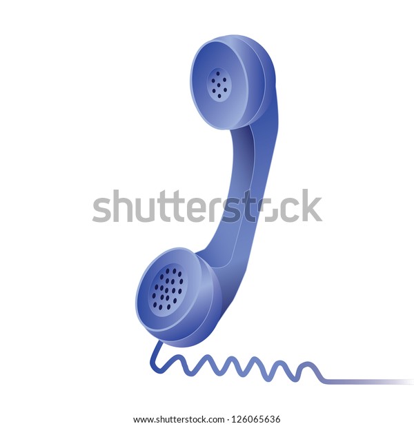 Image Blue Phone Isolated On White Stock Vector (Royalty Free ...