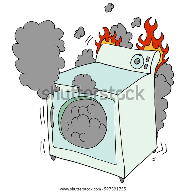 Image Broken Clothes Dryer Stock Vector (Royalty Free) 597591755 ...