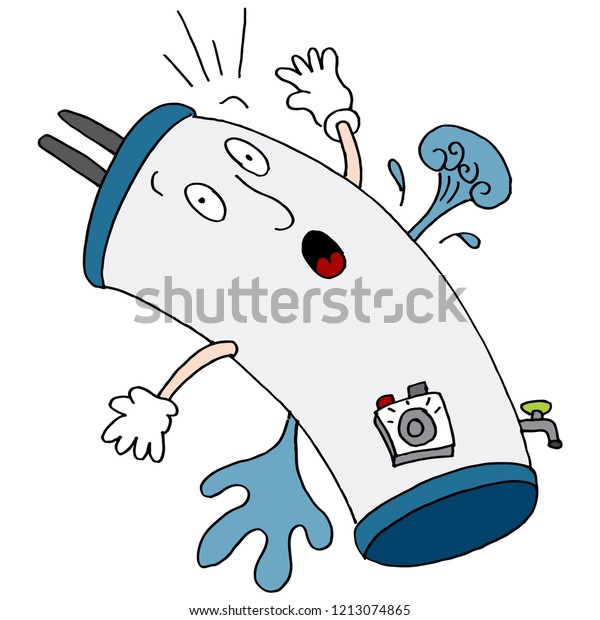 Image Broken Water Heater Stock Vector (Royalty Free) 1213074865 ...