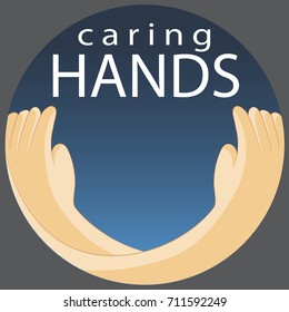 Image Caring Hands Symbol Stock Vector (Royalty Free) 711592249 ...